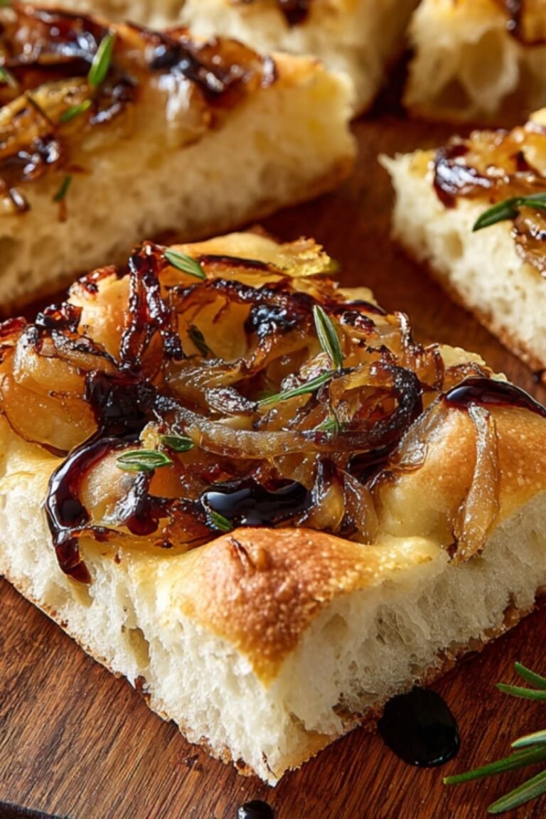 Focaccia with Onion and Balsamic Topping: Easy Step-by-Step - Pure ...