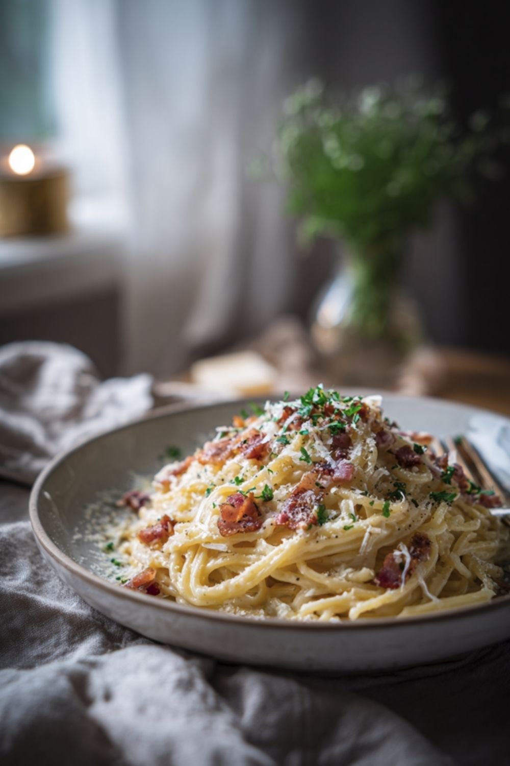 Mary Berry's Creamy Spaghetti Carbonara Recipe - Pure Delicious